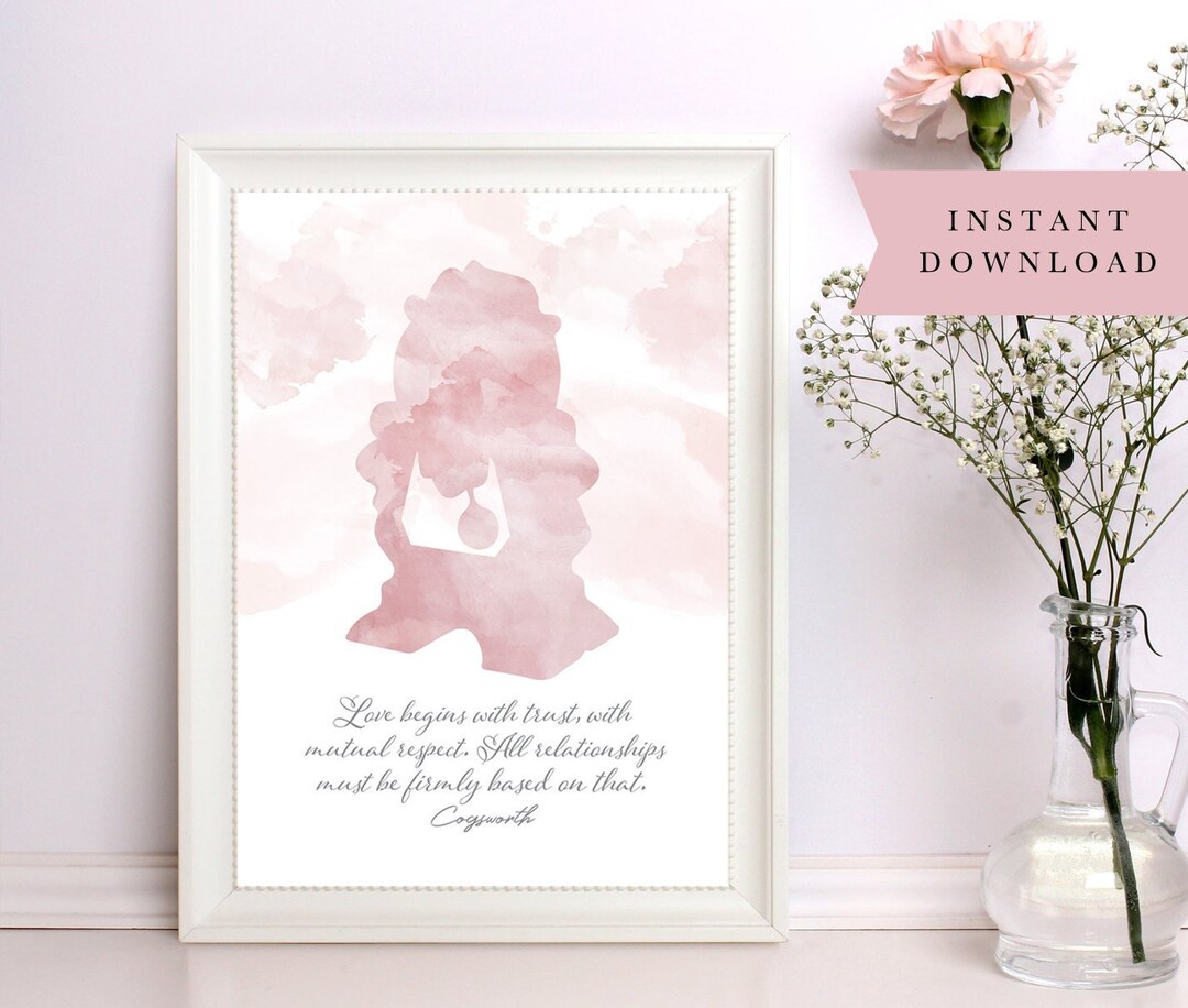 Beauty and the Beast Print, Beauty and Beast Bedroom Print, Cogsworth ...