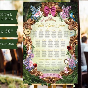 Fairytale Seating Plan, Fairy Tale Quinceanera Seating Plan, Fairy Tale ...