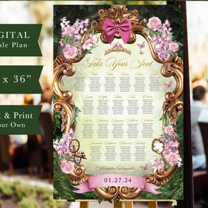 Sleeping Beauty Seating Chart, Quinceanera Seating Plan, Sleeping ...