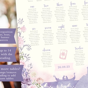 Tangled Table Plan, Lavender Wedding Sign, Digital Wedding Sign ...
