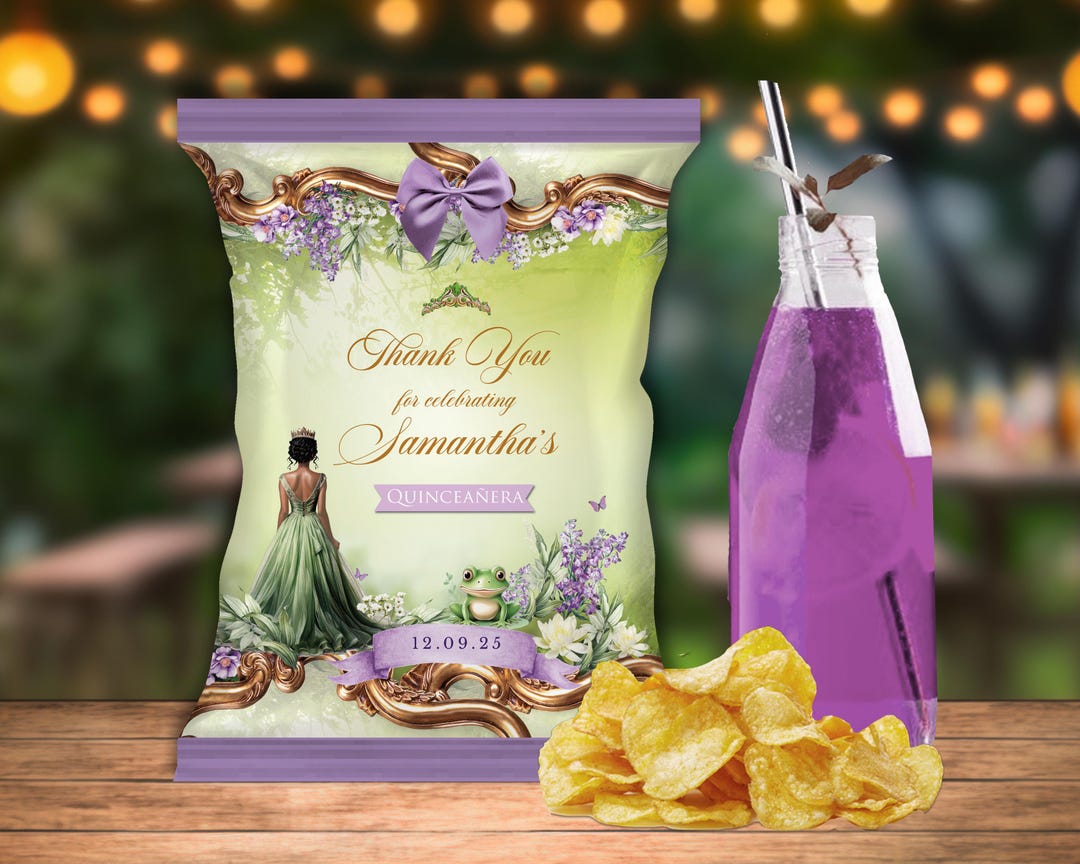 Princess and the Frog Chip Bag, Princess and Frog Party Decor ...