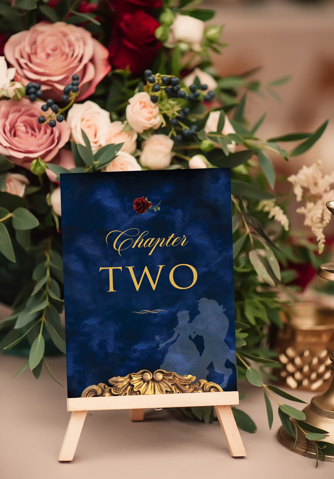 Beauty and the Beast Table Numbers Digital Navy Wedding - Etsy