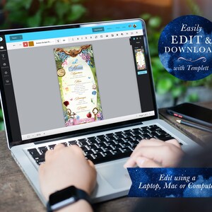 Fairy Tale Menu, Fairytale Wedding Menu, Digital Party Menu, Princess ...