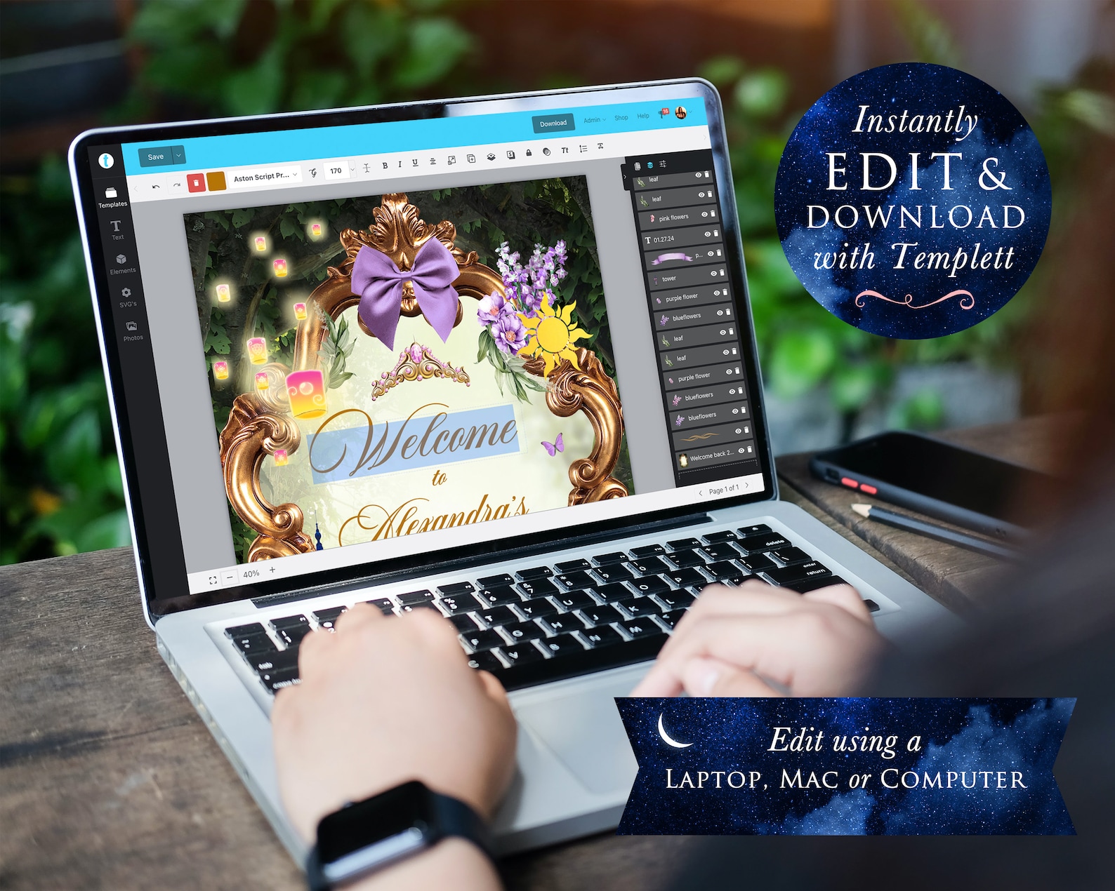 Tangled Welcome Sign, Quinceanera Tangled Welcome Sign, Sweet Sixteen ...