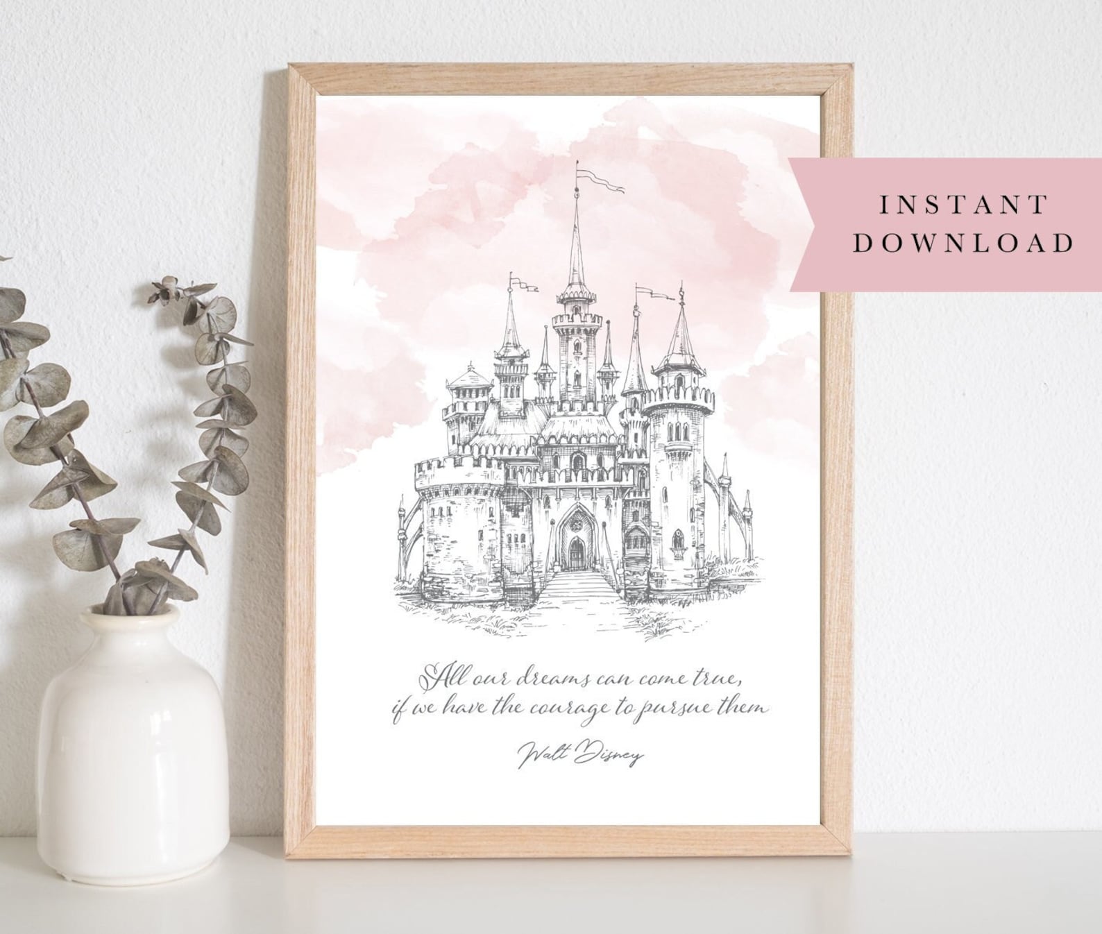 CASTLE Wall Art Instant Download Princess Castle Fairytale - Etsy