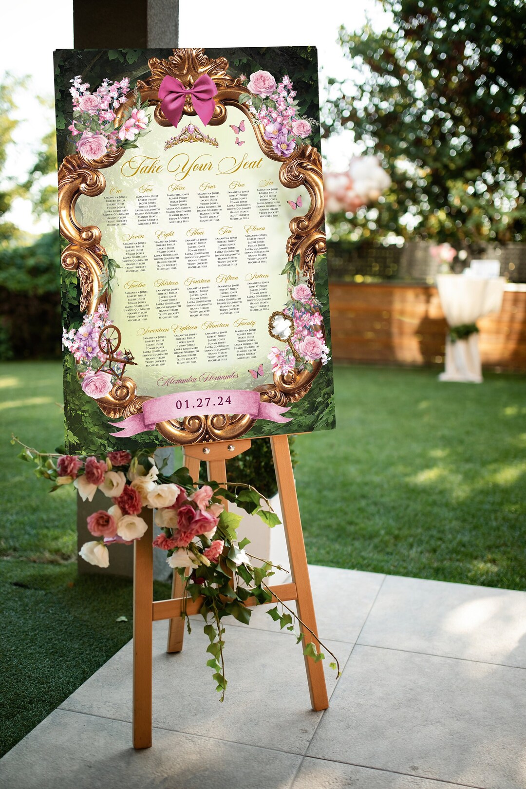 Sleeping Beauty Seating Chart, Quinceanera Seating Plan, Sleeping ...