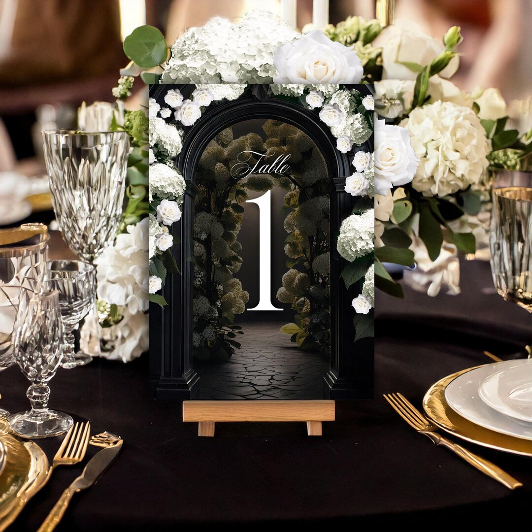 Black Table Number, Wedding Table Number, Black Arch Number, Black ...