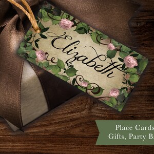 Alice in Wonderland Name Cards, Digital Alice Tags, Alice Wedding Decor ...