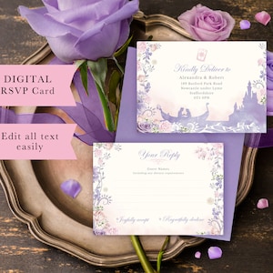 Tangled Digital Invitation, Tangled Wedding Invite, Rapunzel Invitation ...