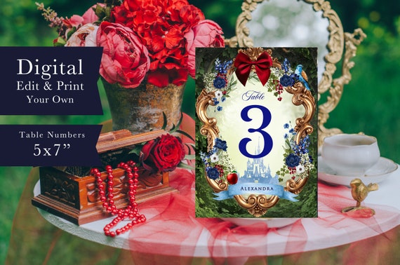 Fairy Tale Wedding Reception Table Numbers Table Numbers Wedding