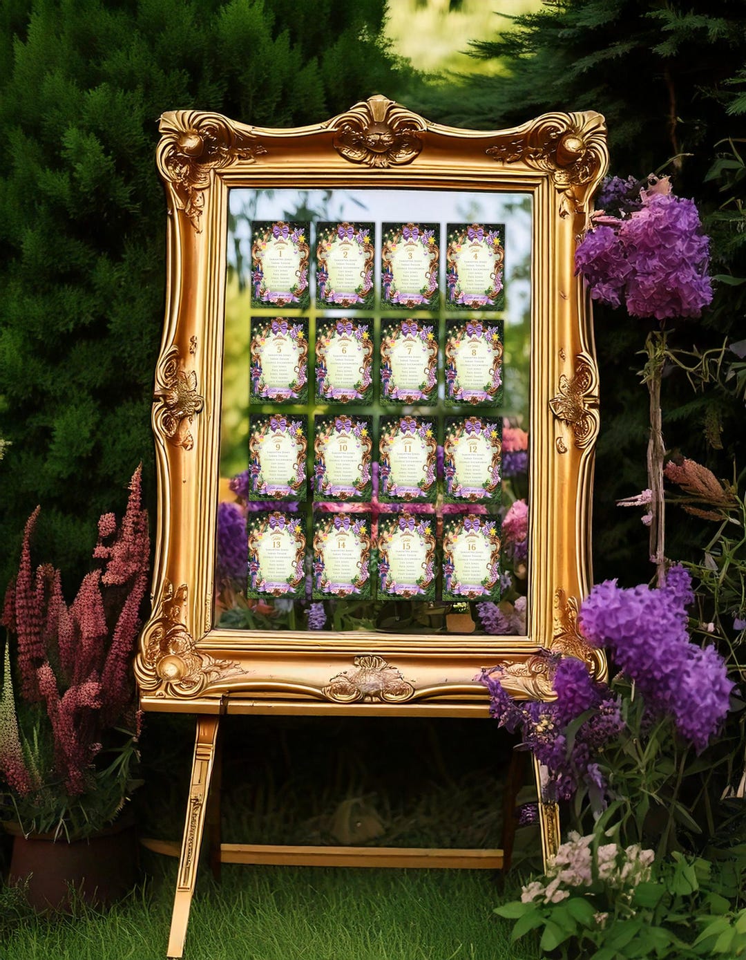 Digital Tangled Seating Chart, Quinceanera Tangled Seating Mirror ...