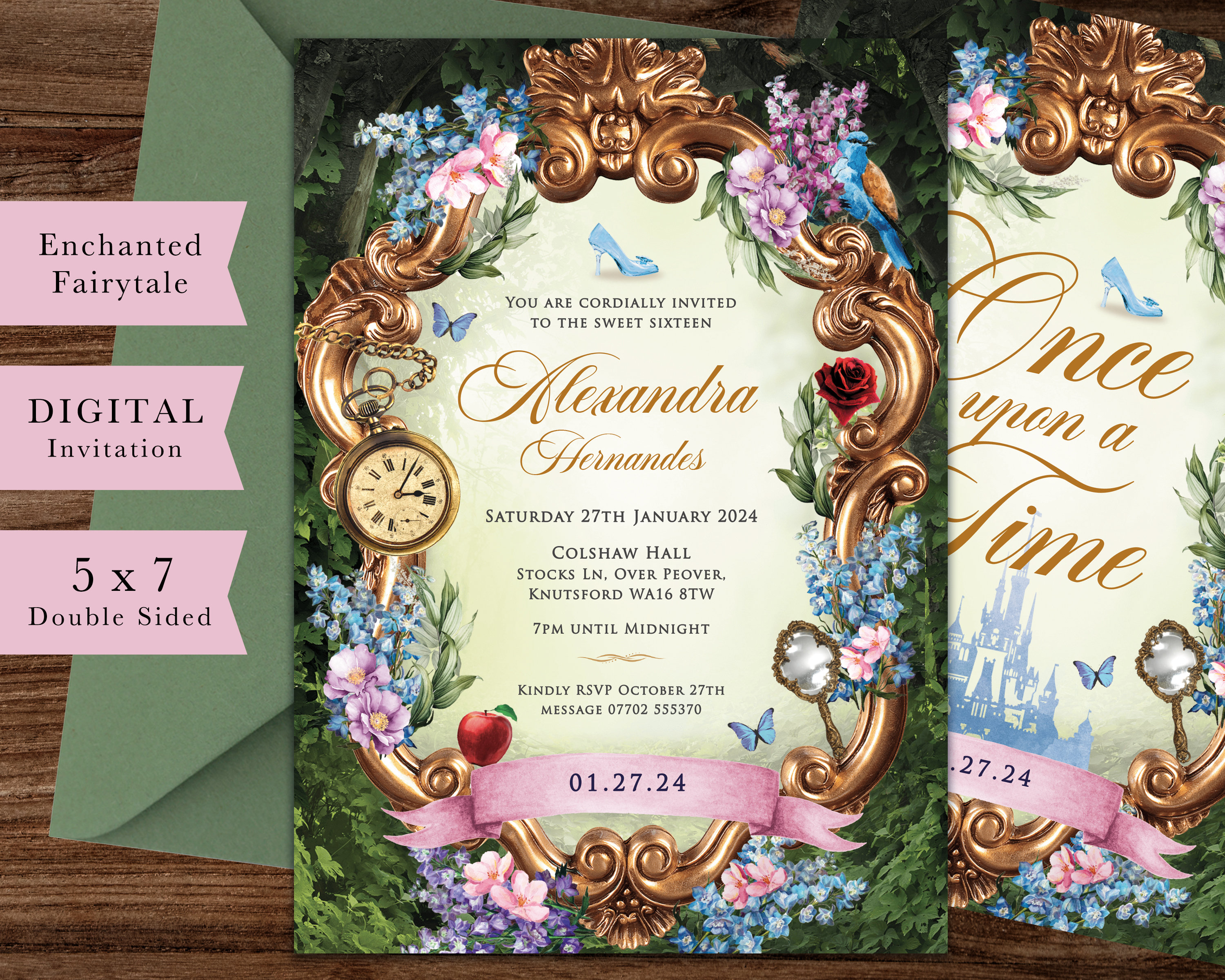 Fairy Tale Invitation, Girls Birthday, Digital Woodland Invitation ...