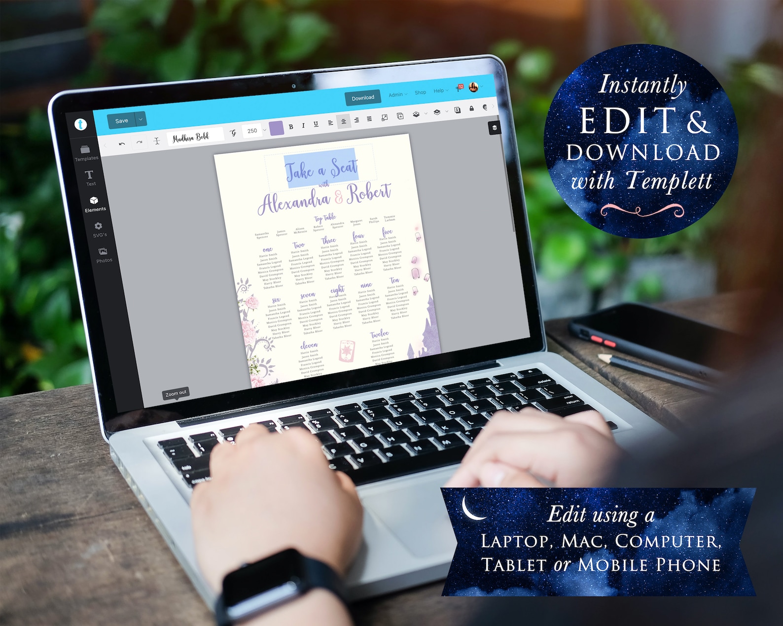 Tangled Table Plan, Lavender Wedding Sign, Digital Wedding Sign ...