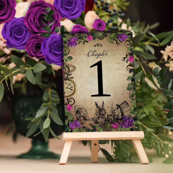 Alice in Wonderland Table Numbers - Etsy