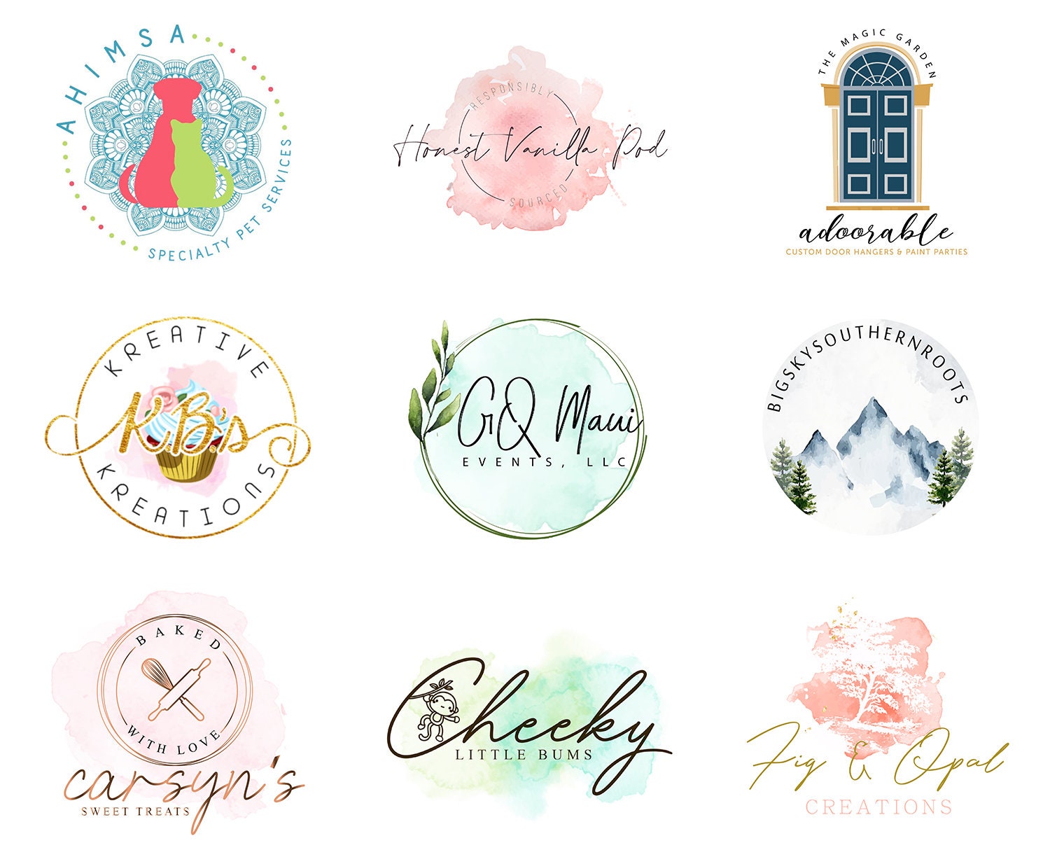 Photography Logo Custom Logo Design Logo Design Business | Etsy