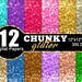 Chunky Glitter Digital Paper Glitter Digital Paper Sparkle Digital ...