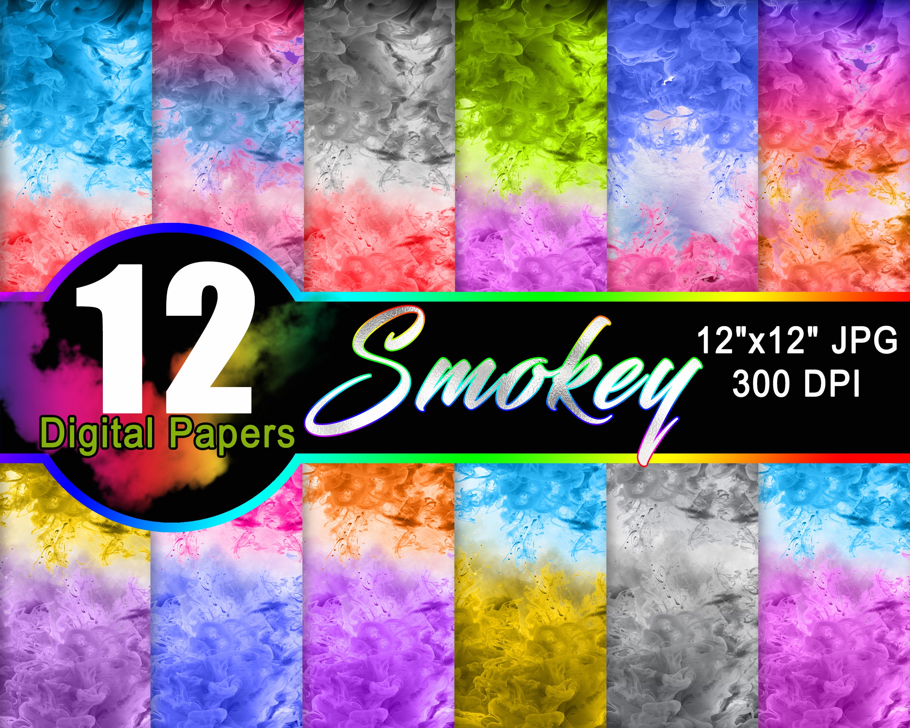 Smoke Digital Paper | Colored Smoke Digital Paper | Smoke Background ...