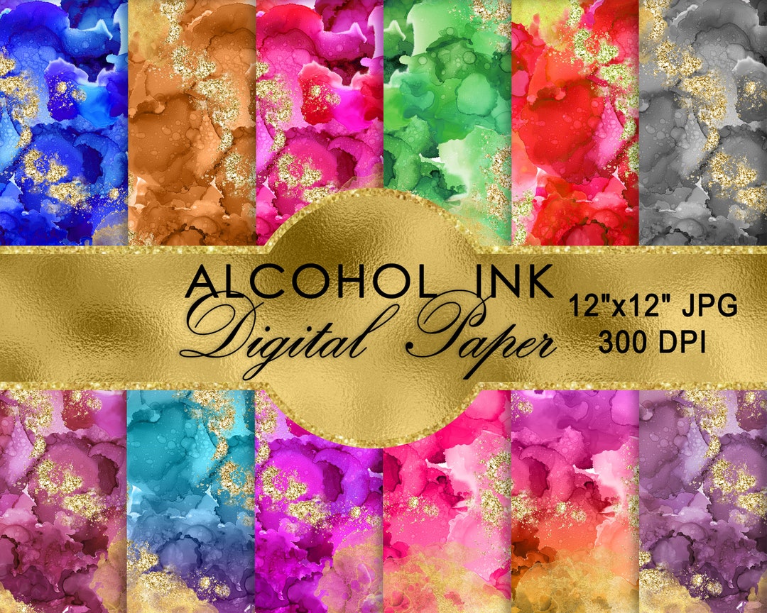 Alcohol Ink Digital Paper | Water Color Digital Paper | Printable ...