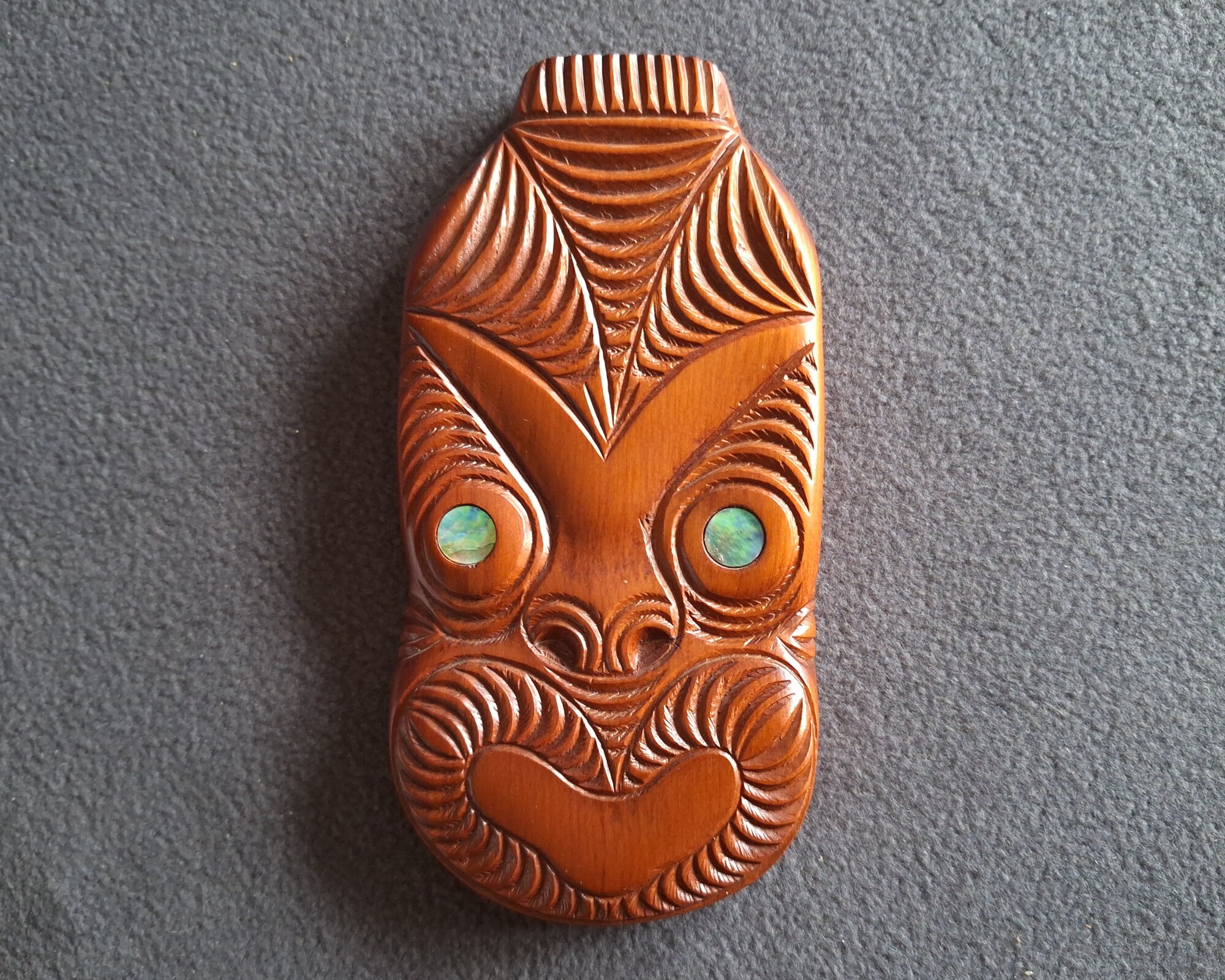 Small Vintage Hand Carved Maori Mask With Paua Shell Eyes - Etsy
