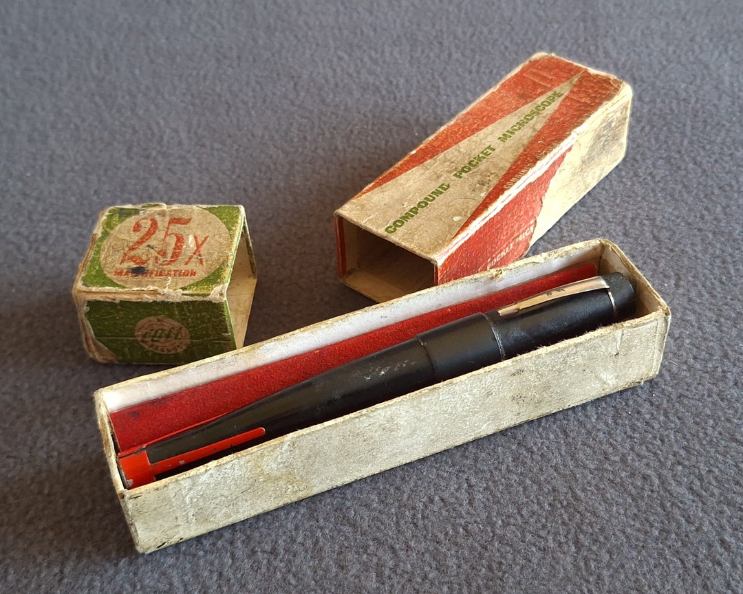 Vintage Compound Pocket Pen Microscope - Etsy