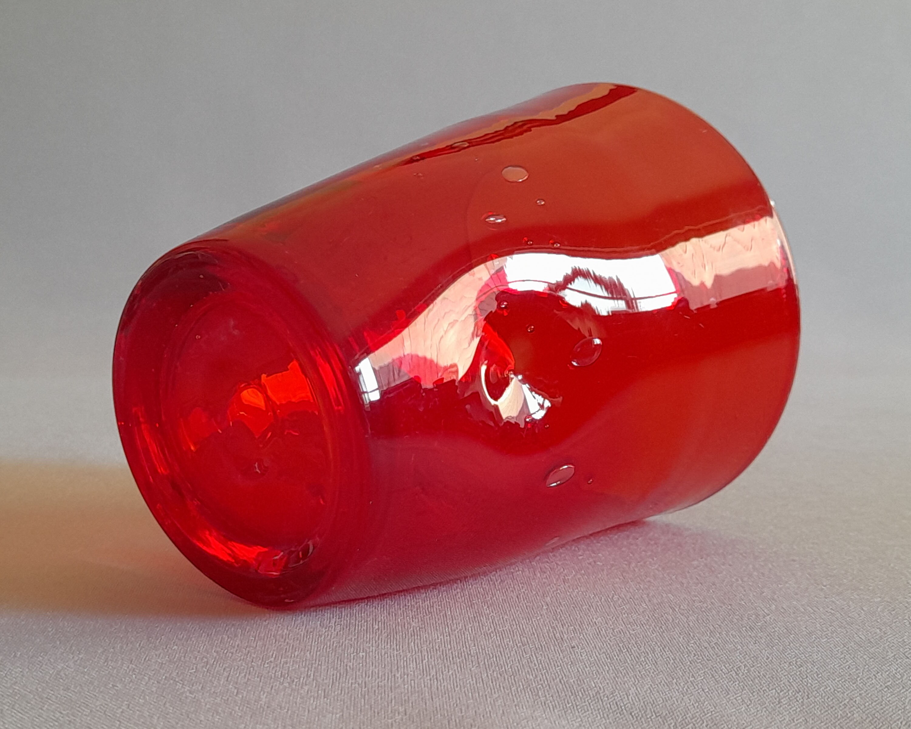 Red Blenko Drinking Glass - Etsy