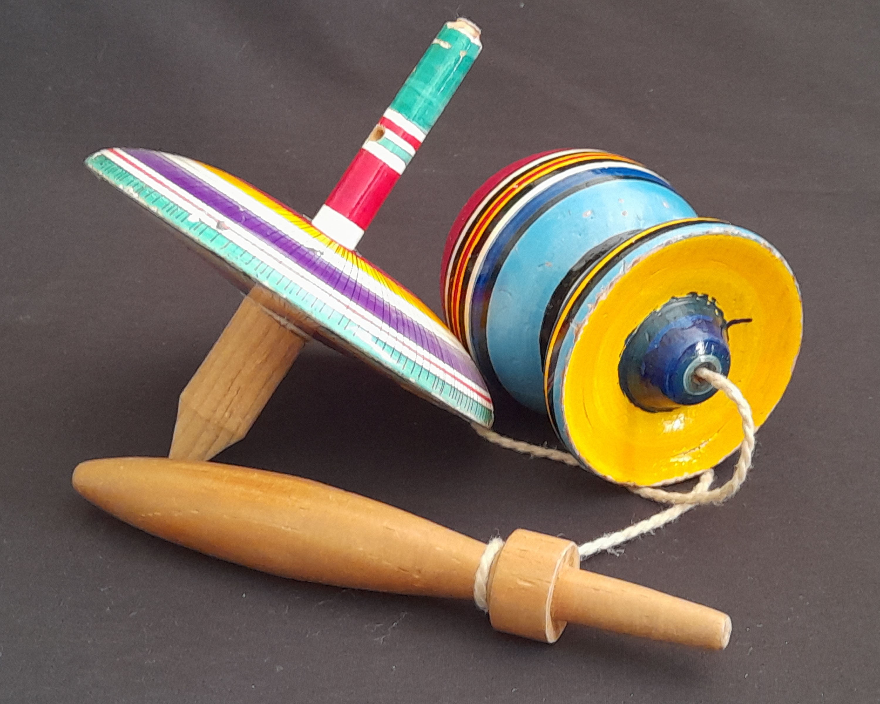 Vintage Wooden Spinning Toys - Etsy