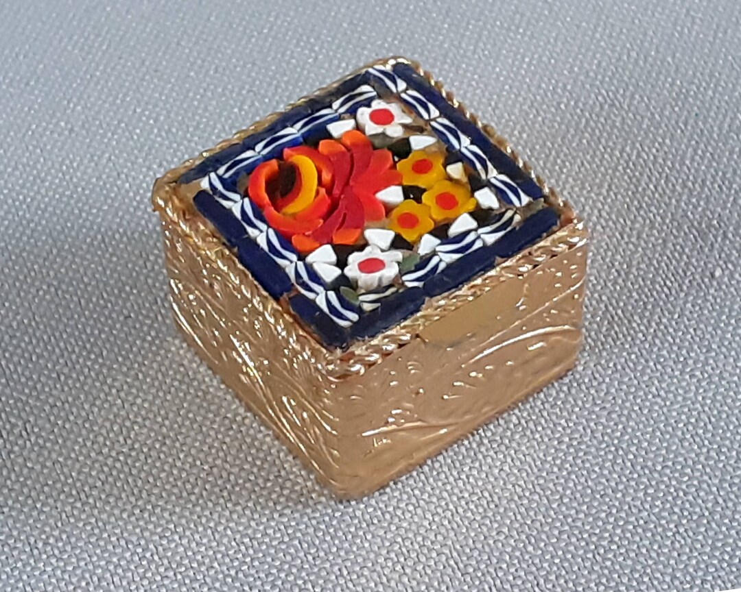 Italian Micro Mosaic Pill Box - Etsy
