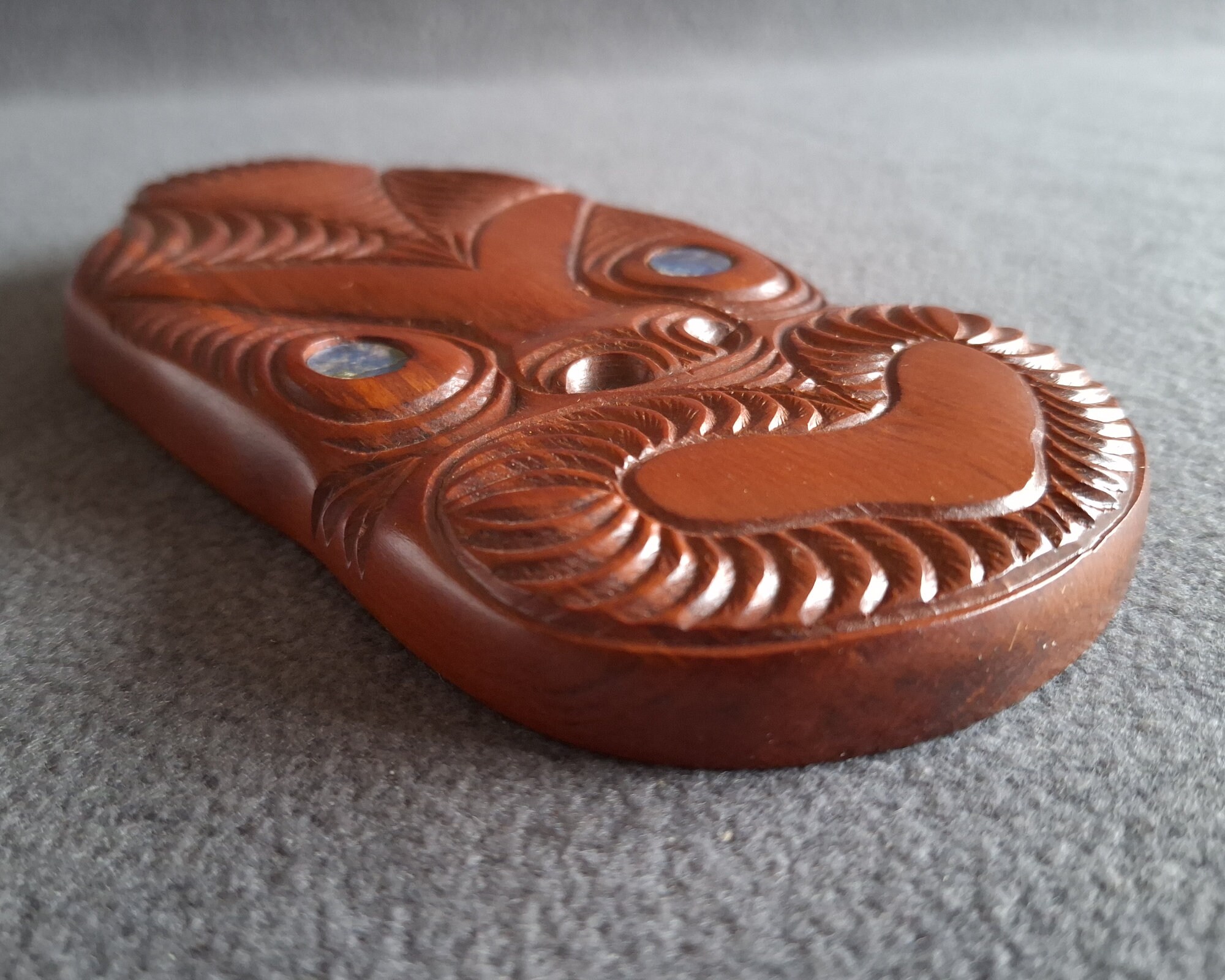 Small Vintage Hand Carved Maori Mask With Paua Shell Eyes - Etsy