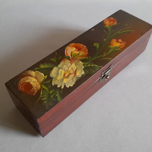 Painted Wooden Box - Etsy