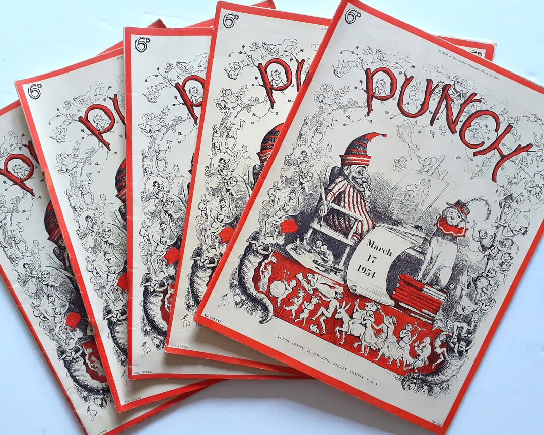 5 Vintage Punch Magazines (1954 & 1956) - Etsy