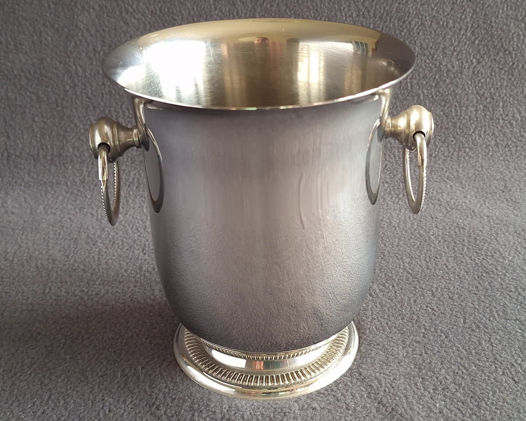 Small Jean Couzon French Stainless Steel Ice Bucket - Etsy