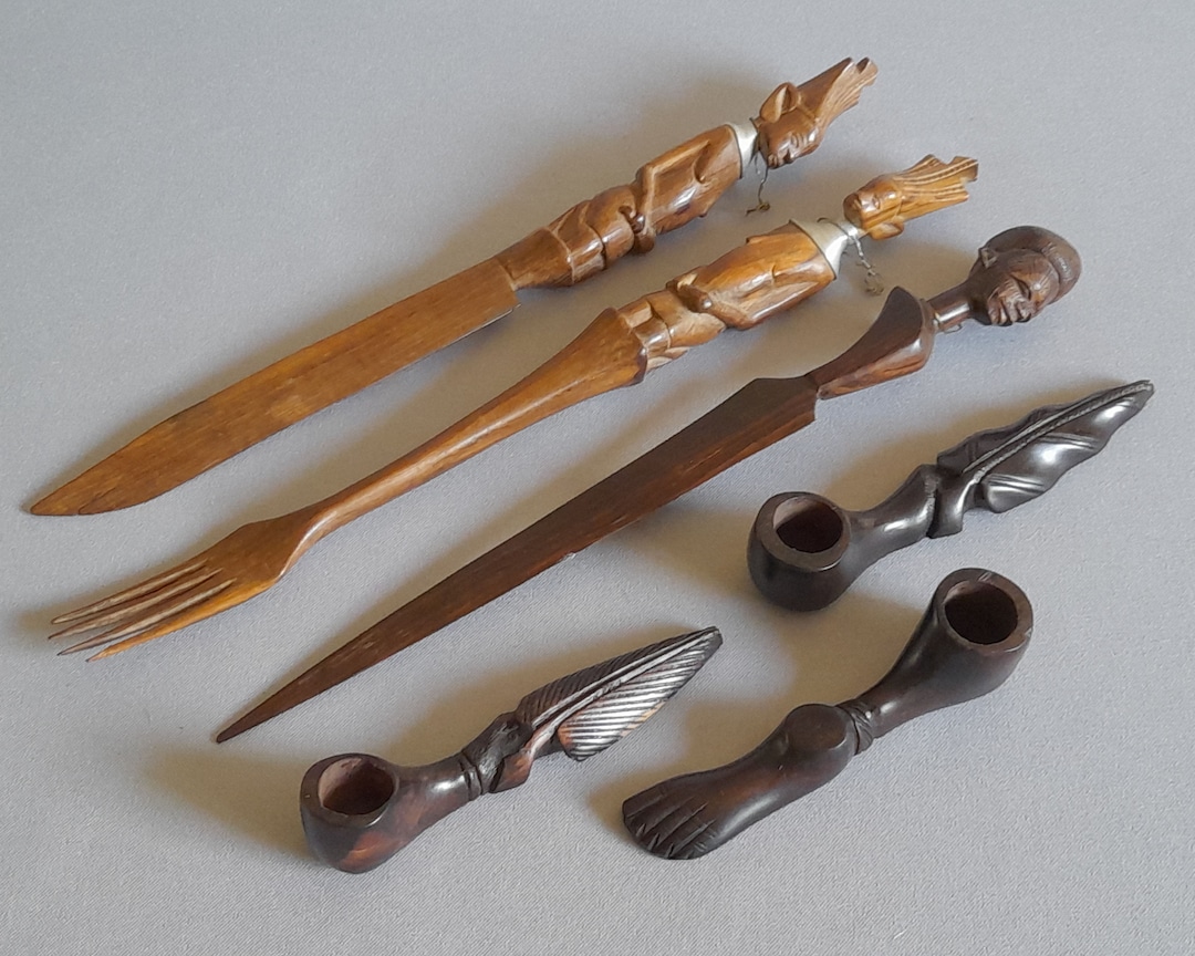 A Collection of Wooden African Hand Carved Items - Etsy UK