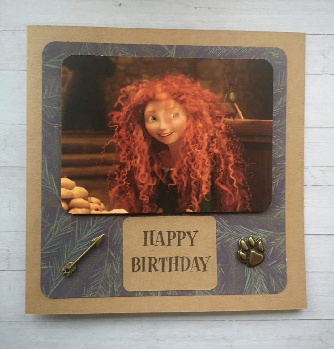 Merida Handmade Birthday Card Princess Brave - Etsy