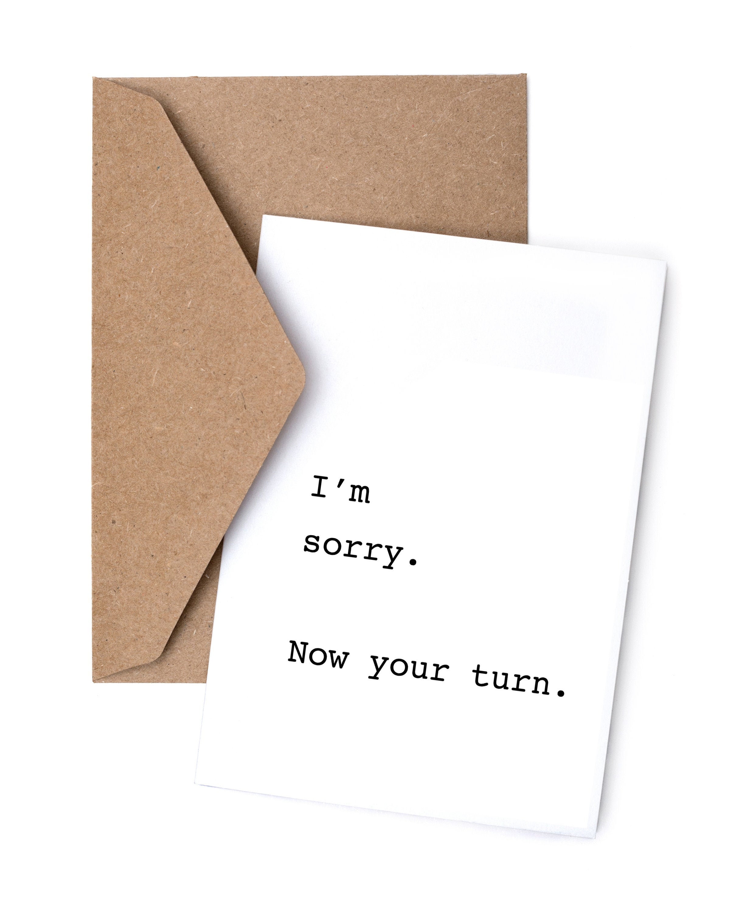 Im Sorry Greeting Card Funny Sarcastic Apology - Etsy