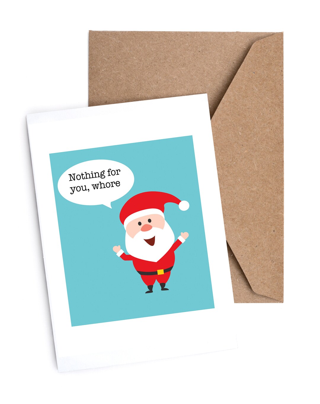 Funny Christmas Card | Irreverent | “nothing for You, Whore" - Etsy