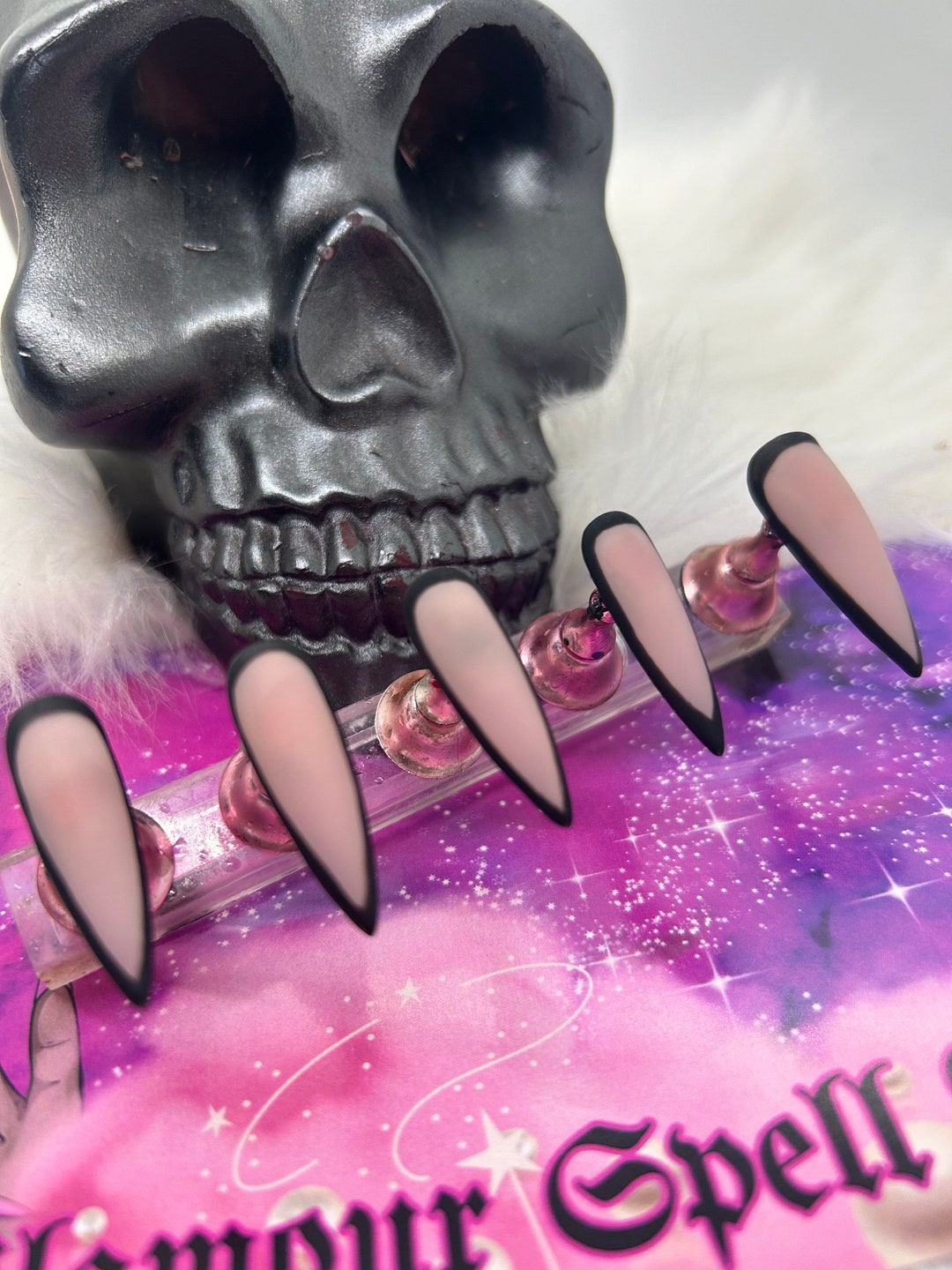 Newravenous Matte vampire Goth Nails-gothic Vampire Manicure Luxury Gel ...