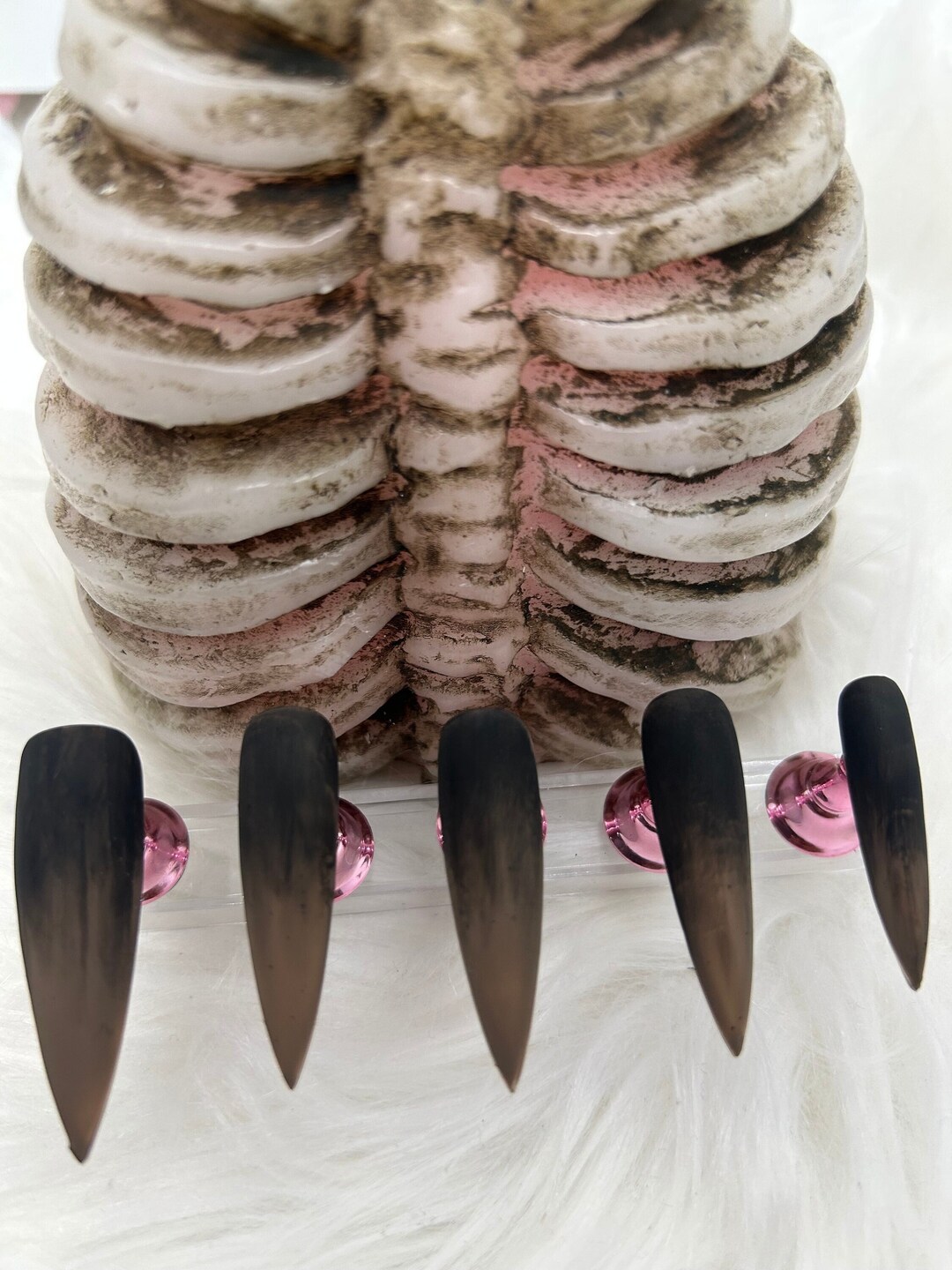 Gamma Wolf Brown & Black Ombré Werewolf Nails- Luxury Gel Press on ...