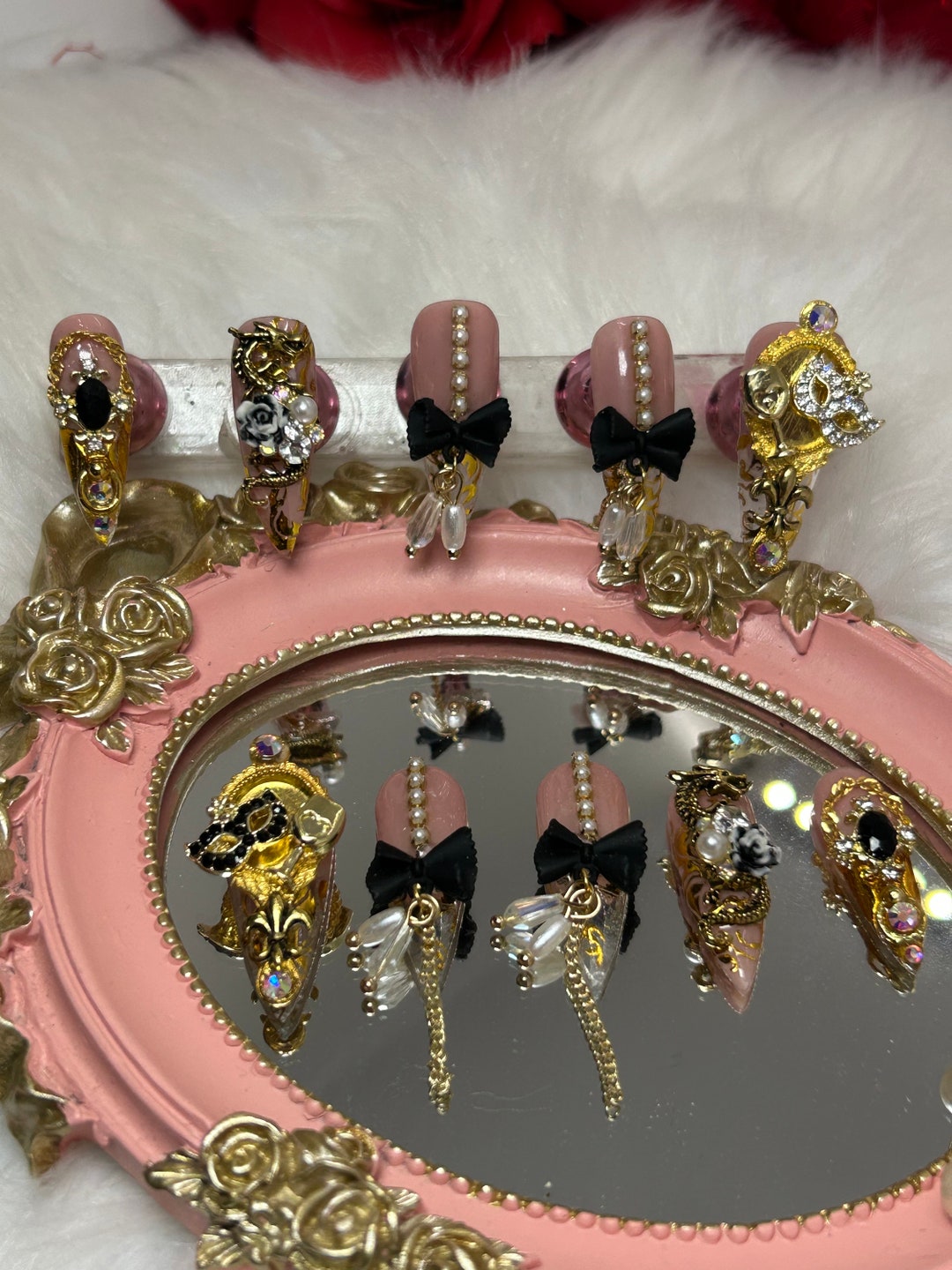 Golden Glamour Vampire Masquerade-size Medium Black, & Gold Luxury ...