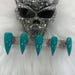 New***aqua Goth- Aqua Turquoise Blue Ombré Gothic Witchy Nails/blue ...