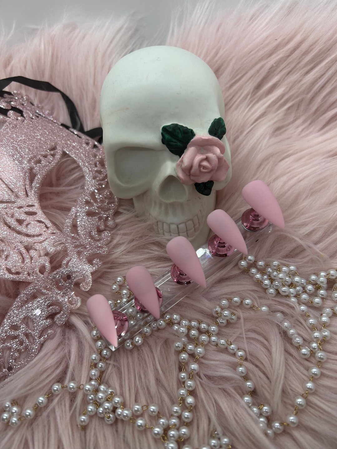 Pink Clay -baby Pink Matte Luxury Gel Press on Nails/matte Pink Nails ...