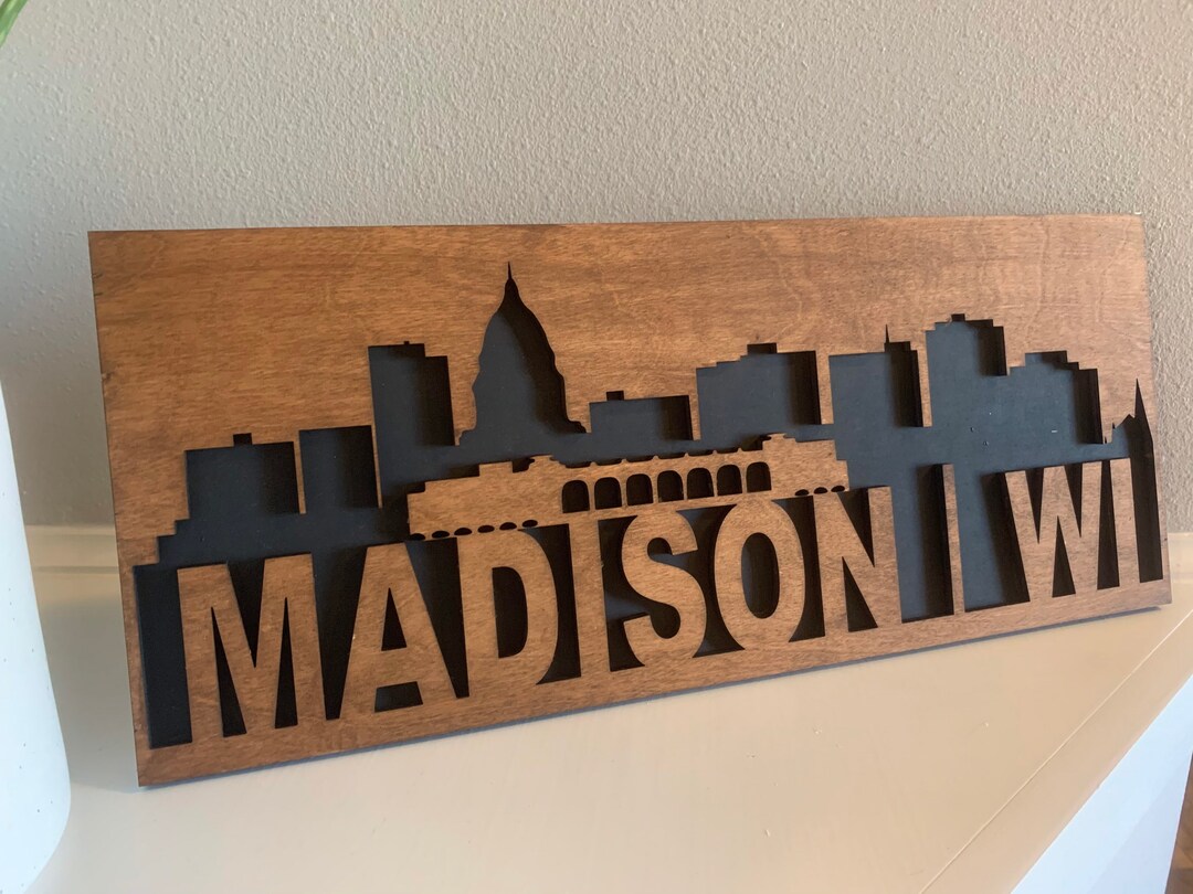 Custom Wood City Skyline Sign: Personalized Home Decor - Etsy
