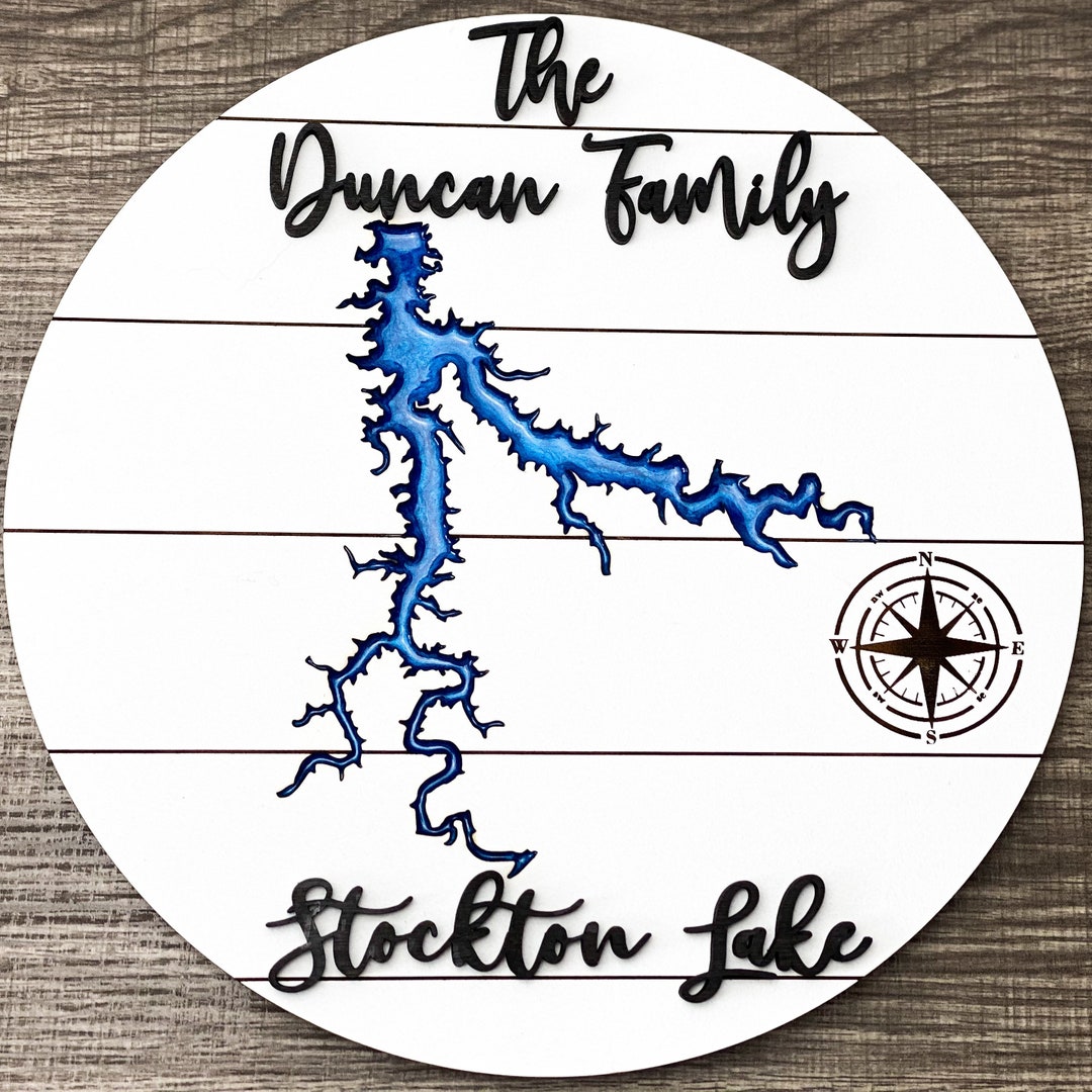 Custom Lake Map Sign: Birch Wood, Epoxy Lake Art - Etsy