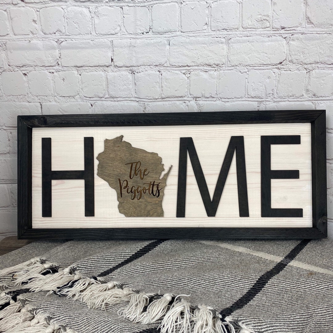 Custom Home Sign, Home Decor, Home Sign, Wooden Decor, Rustic ...
