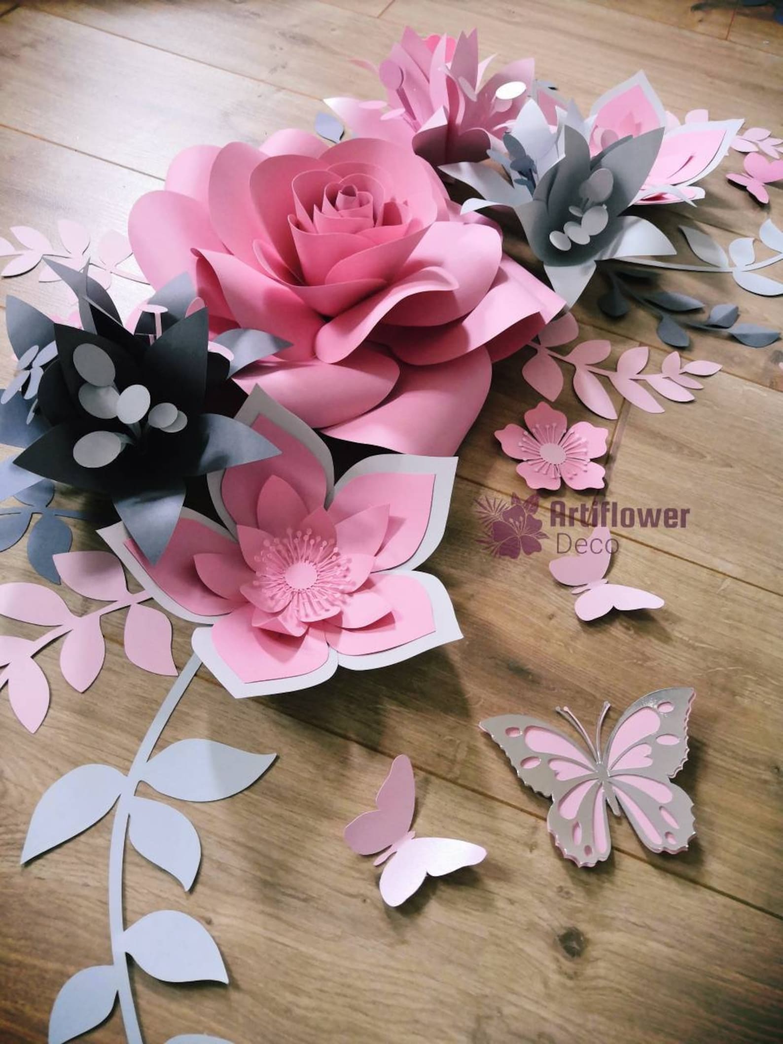 Paper Flowers 3D Wall Art Decor Nursery | Etsy