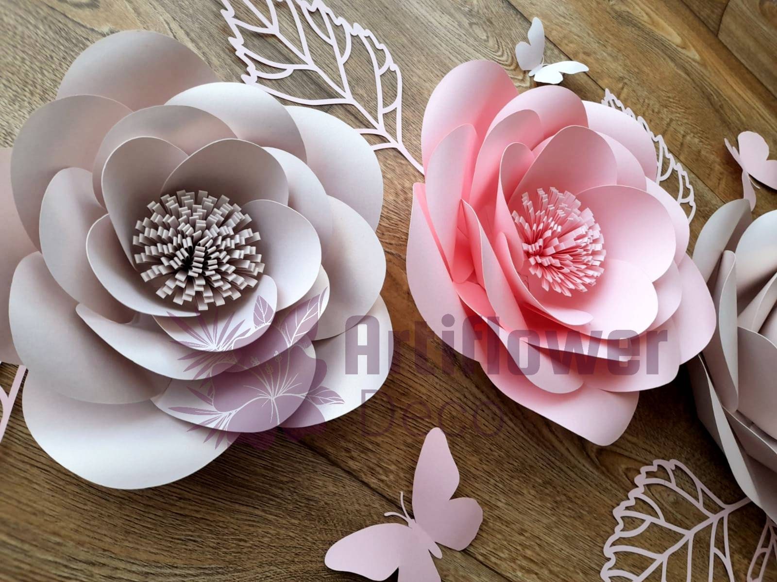 3D Paper Flower Arch for Girls Room in Pastel Pink & Rose Gold - Etsy