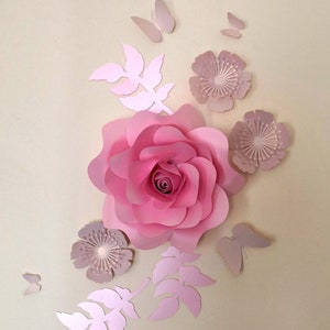 Paper Flowers 3D Wall Art Decor Nursery - Etsy