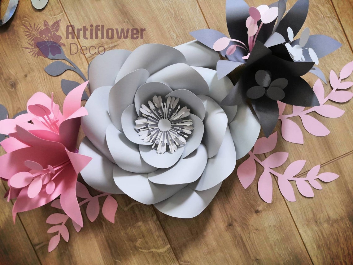Paper Flower Wall Art With Name - Etsy UK