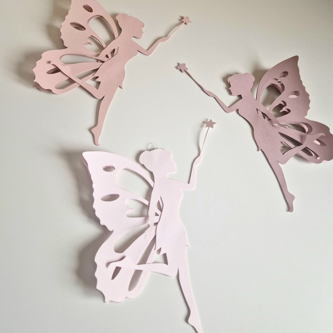 FREE DELIVERY! 3D Paper Fairies #nurserywallart #girlsroomdecor # ...