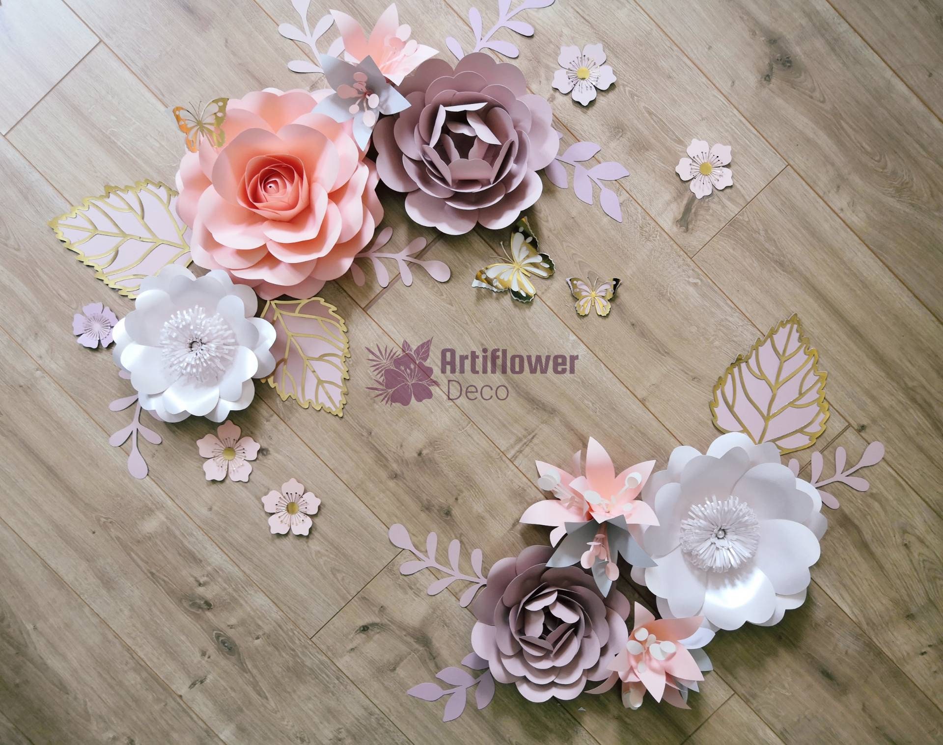 Luxury Paper Flower Wall Art | Etsy