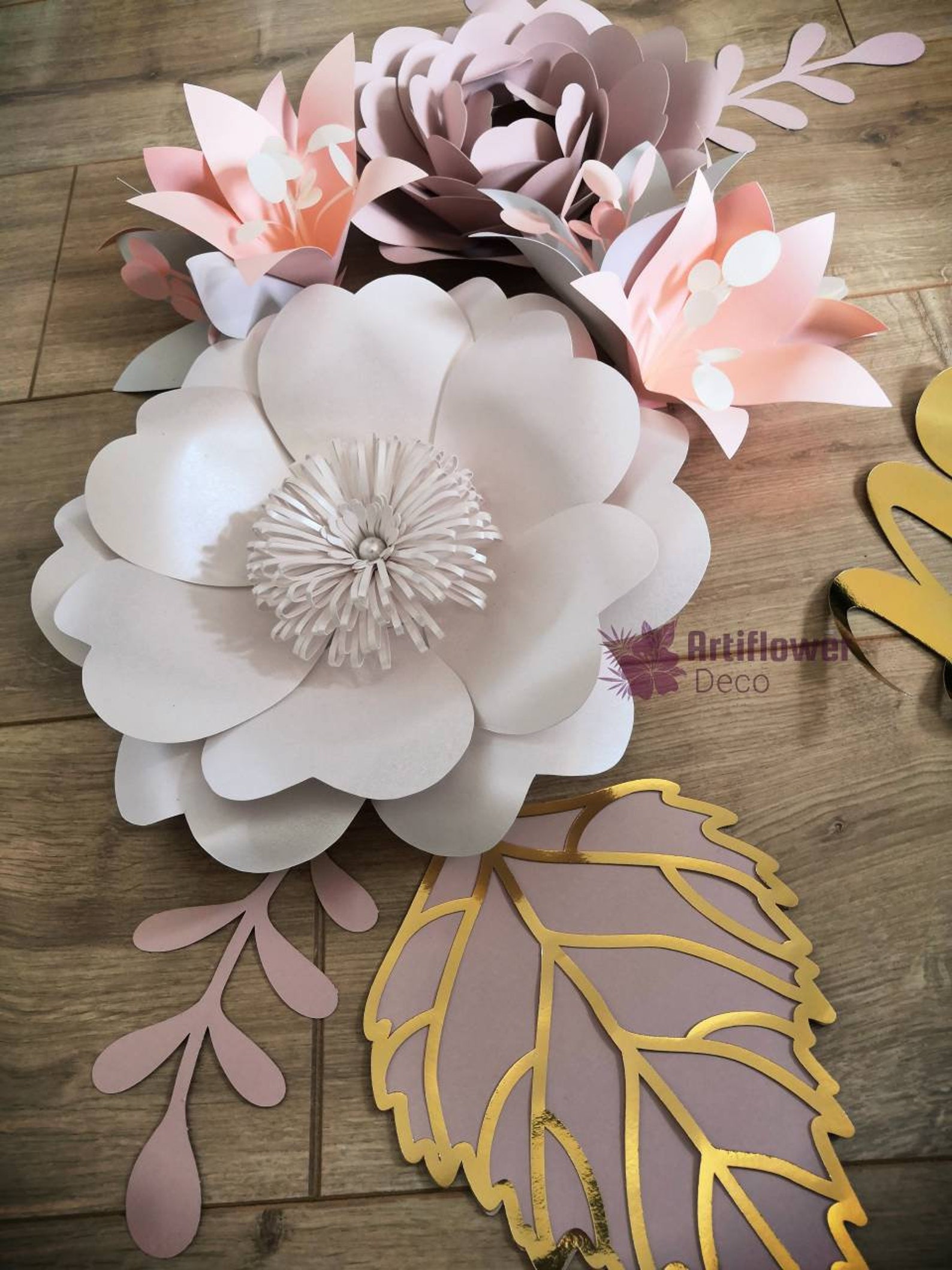 Luxury Paper Flower Wall Art | Etsy